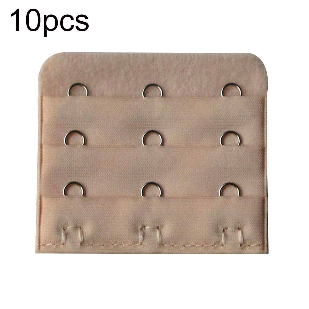 Biplut 10Pcs 3-Row 3-Hook Universal Women Bra Extender Clasp Strap ...
