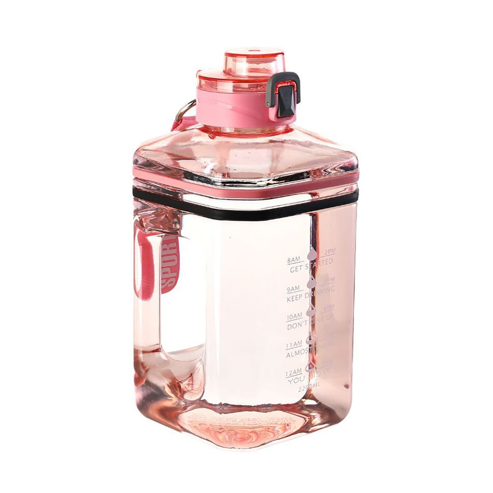 Biplut 2.2L Water Bottle Large Capacity Time Scale with Portable Handle ...