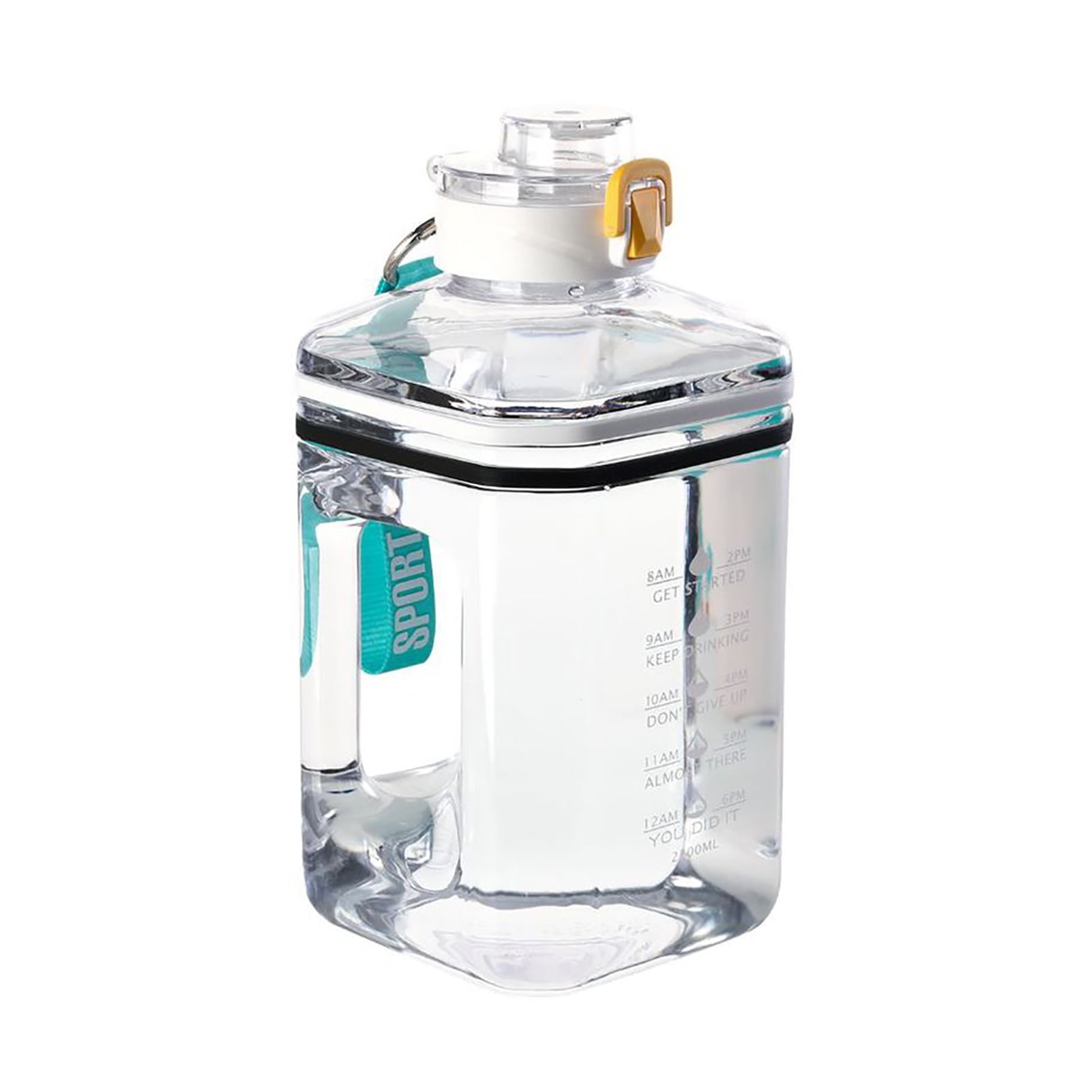 Biplut 2.2L Water Bottle Large Capacity Time Scale with Portable Handle ...