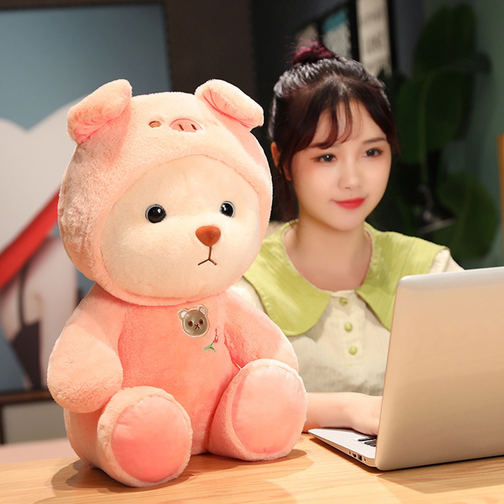 Biplut 25/35/45cm Bear Plush Toy Cute Piggy Rabbit Dinosaur Cross ...