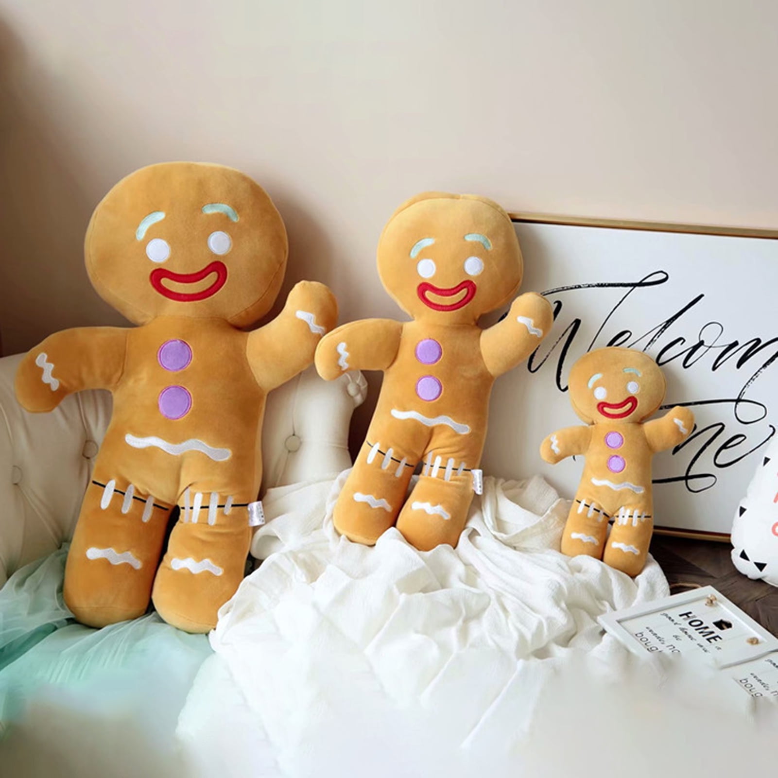 Biplut 30/50/60cm Gingerbread Man Doll PP Cotton Lovely Doll Plushies ...
