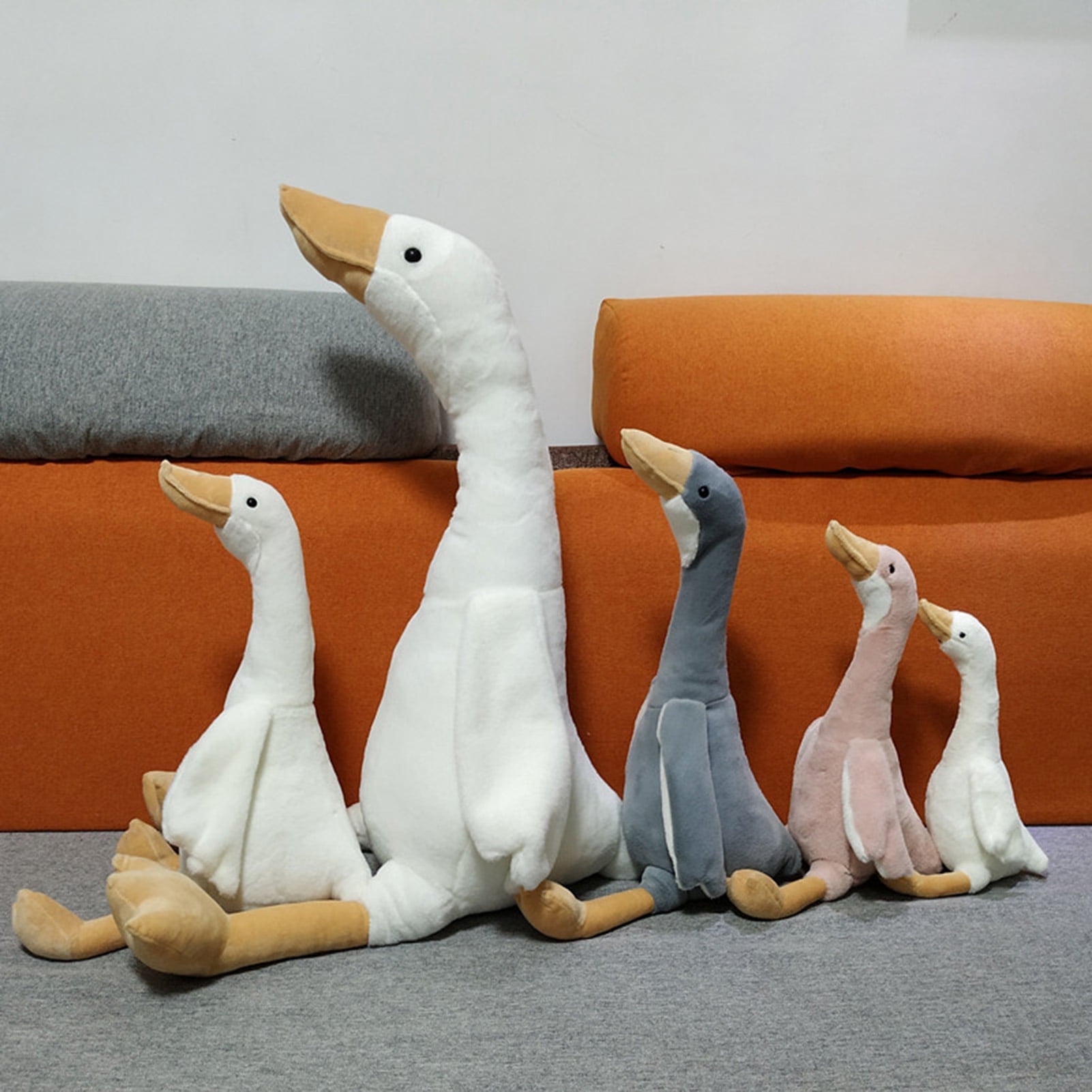 Biplut 40/50/60cm Goose Plush Toy Long Neck Soft Cute Animal Doll ...