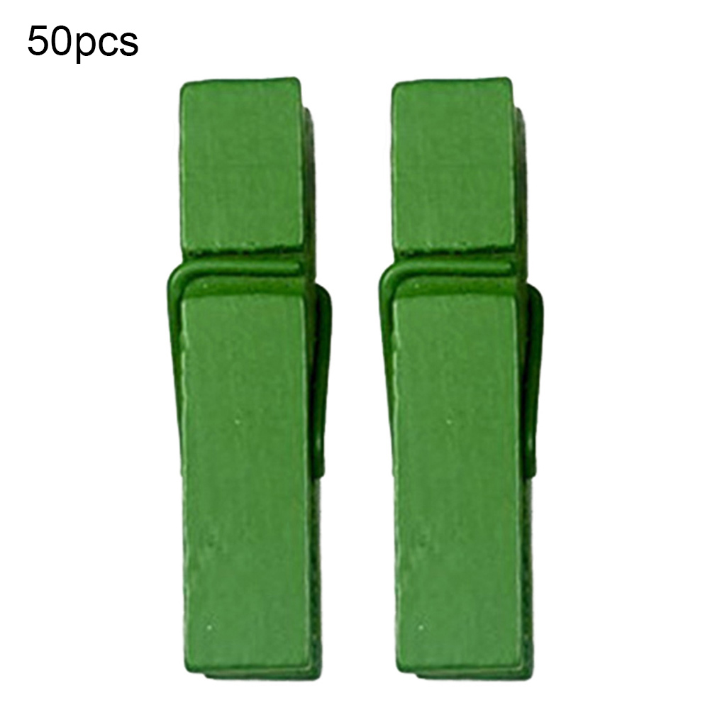 Biplut 50Pcs/Set Colorful Strip Shape Wood Hanging Photo Clip Peg Home ...