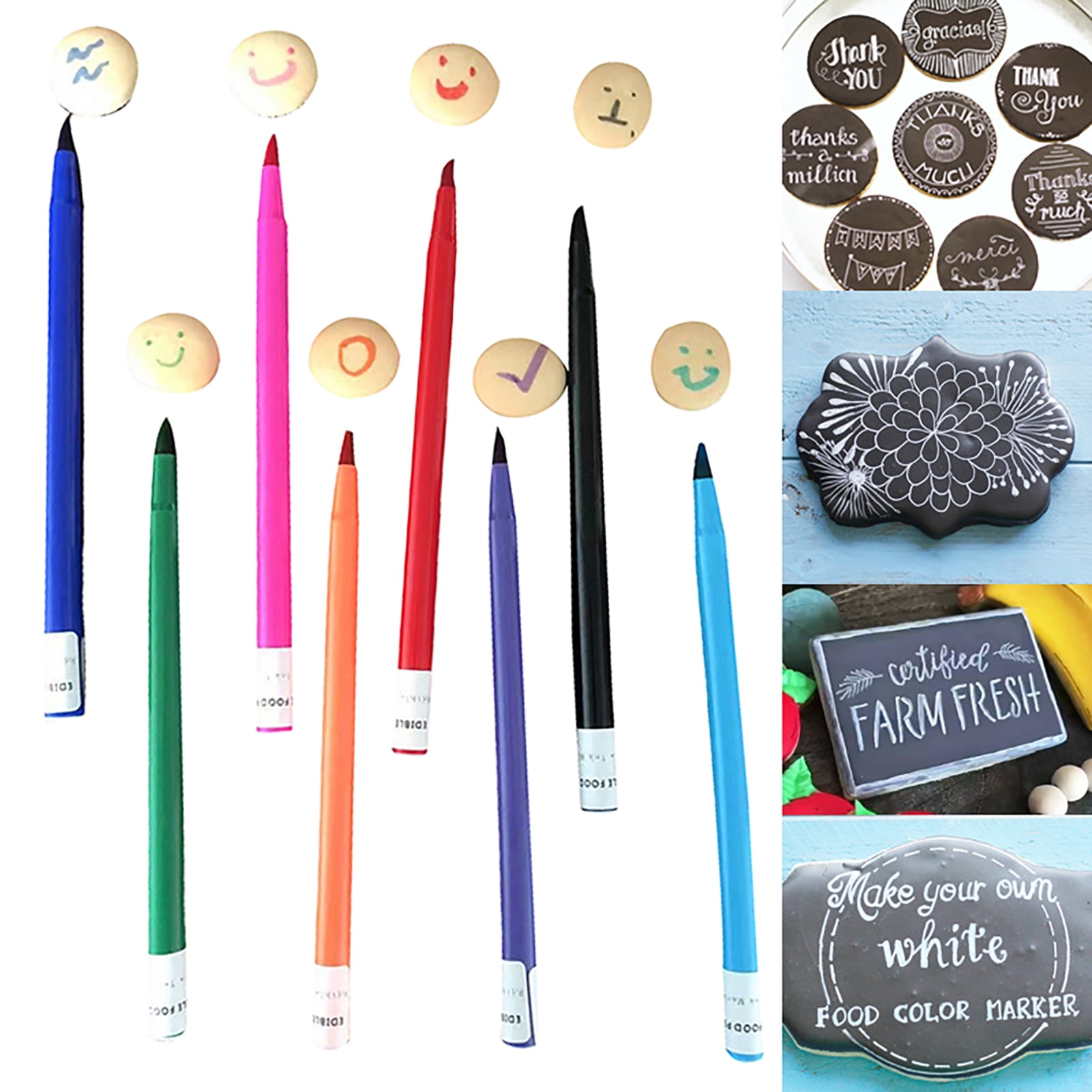 Biplut Cake Painting Pen Food Grade Ink Markers Pigment Pen Brush ...