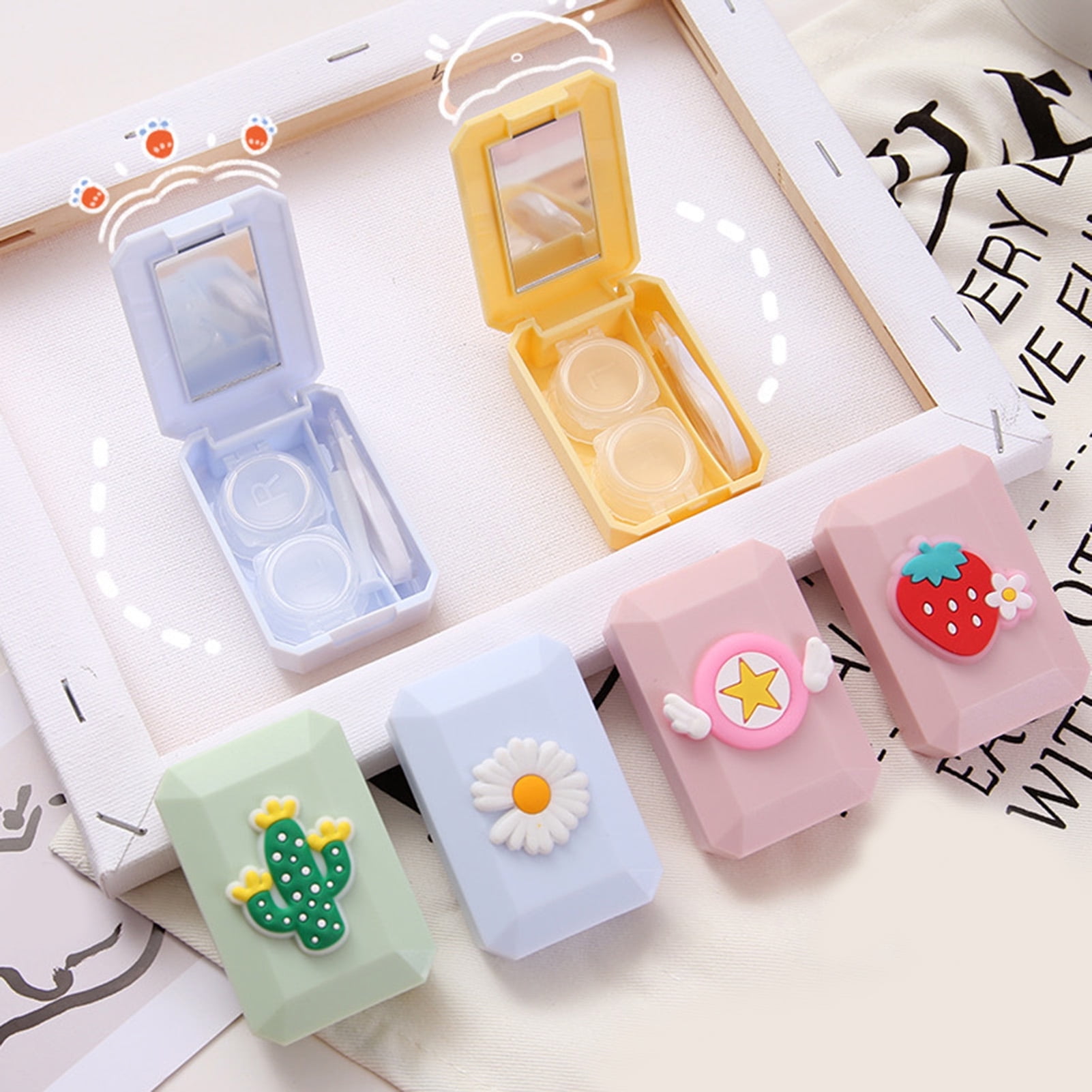 Biplut Contact Lens Container Three-dimensional Compact Anti-impact ...