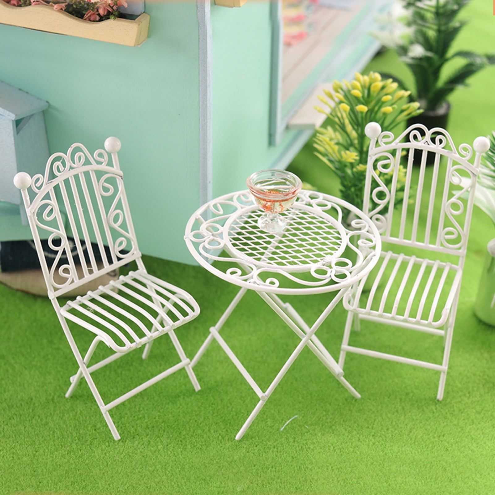 Biplut Dollhouse Patio Set Corrosion Resistant Moisture-proof Micro ...