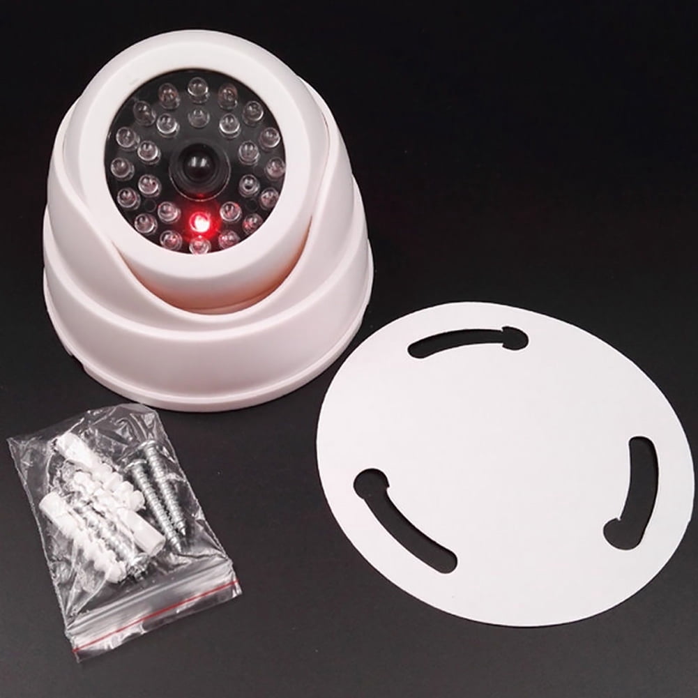 Biplut Fake Wireless CCTV Surveillance Security Dome Flashing LED Light ...