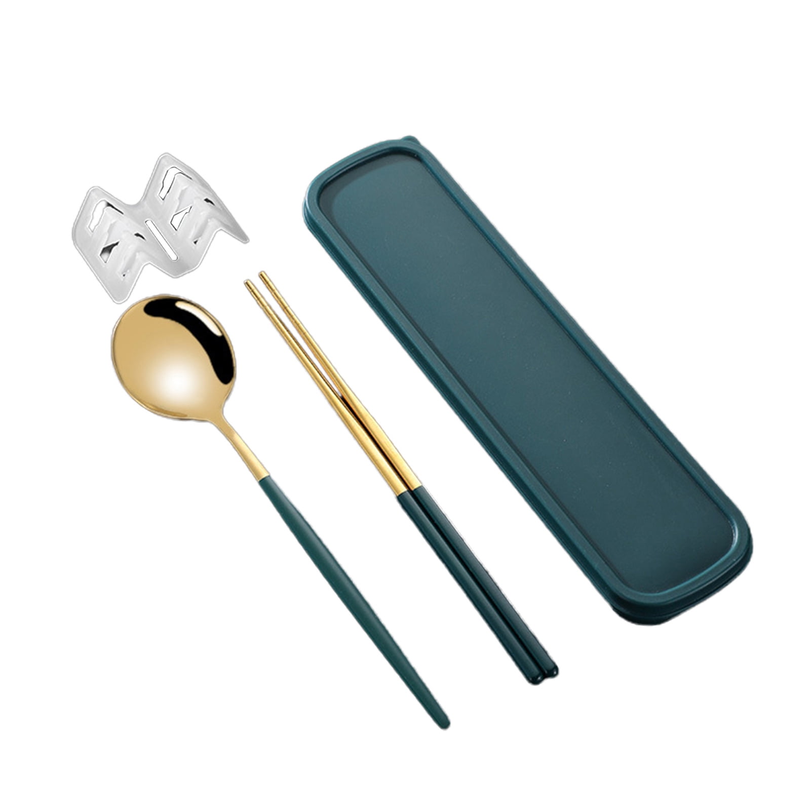 Biplut Flatware Kit Korean Style Dust-proof Stainless Steel Chopsticks ...