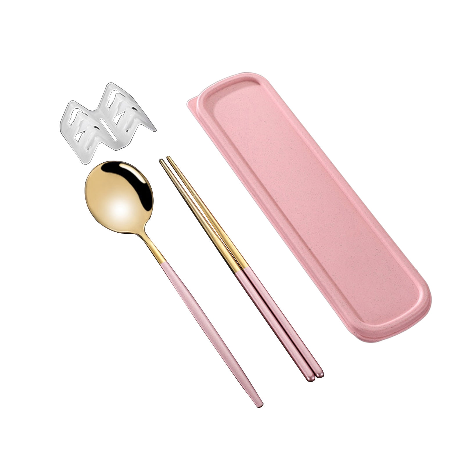 Biplut Flatware Kit Korean Style Dust-proof Stainless Steel Chopsticks ...