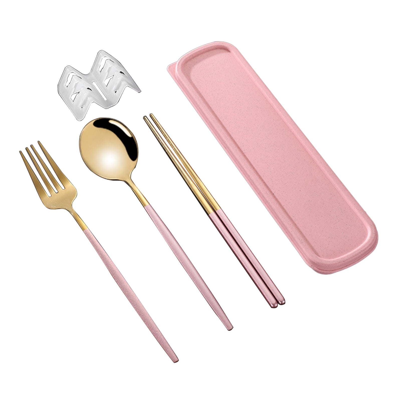 Biplut Flatware Kit Korean Style Dust-proof Stainless Steel Chopsticks ...