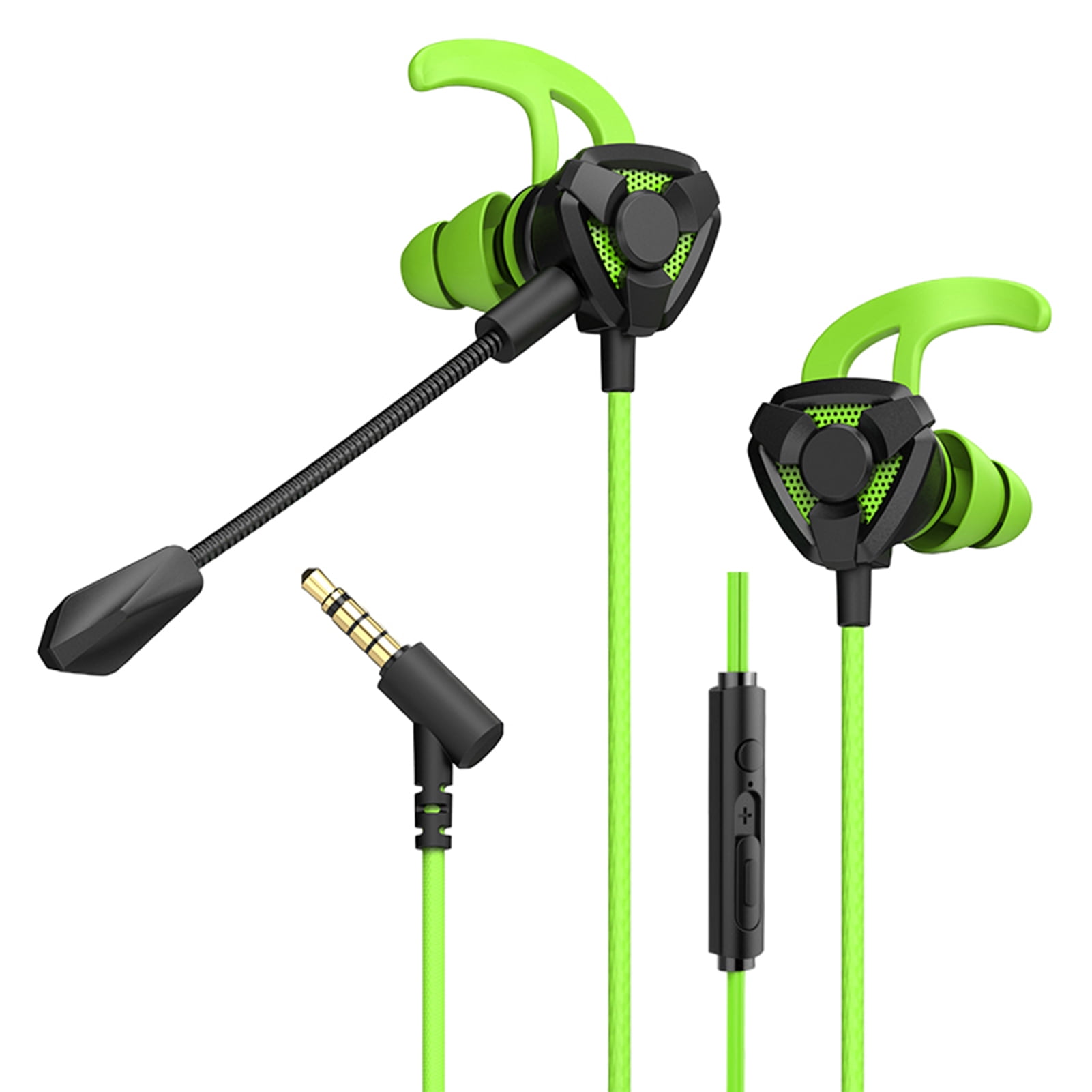 Biplut Gaming Earphone with Microphone Wire Control 3.5mm Jack In-ear ...