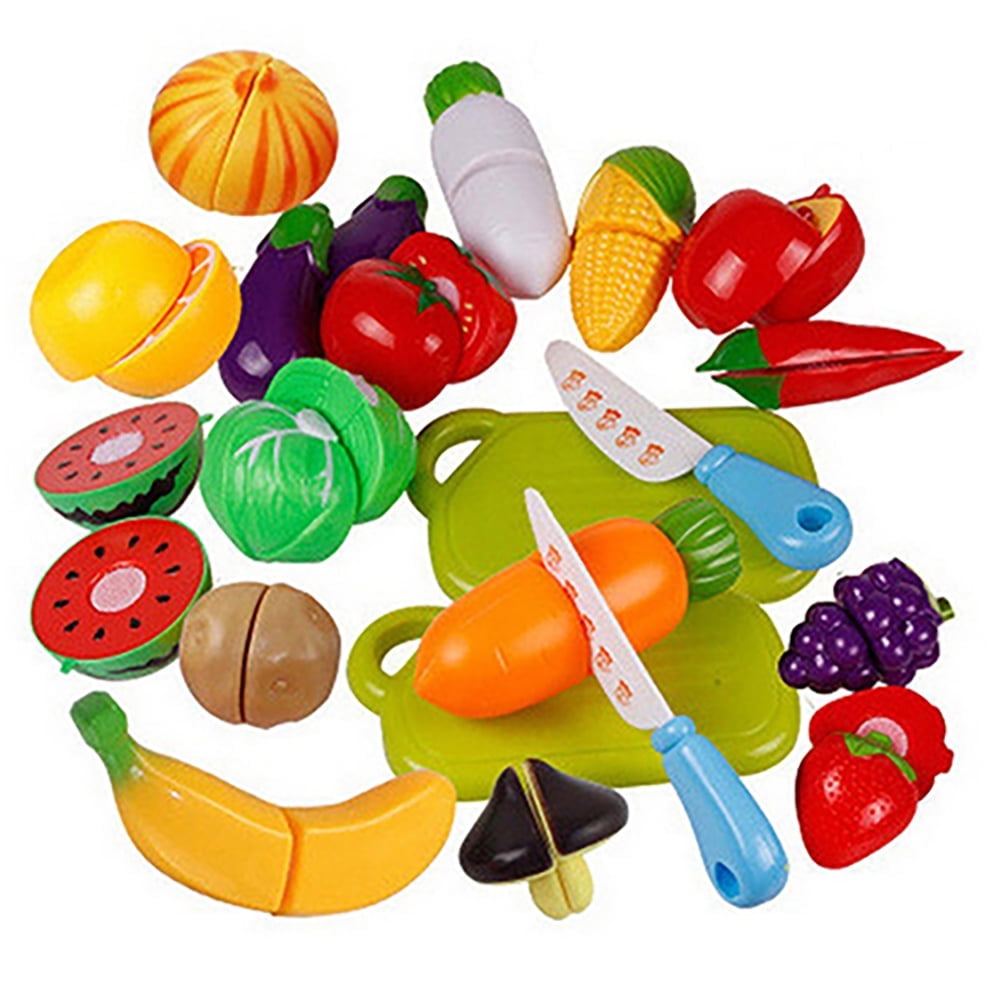 Biplut Kitchen Plastic Fruit Vegetable Food Pretend Reusable Role Play ...