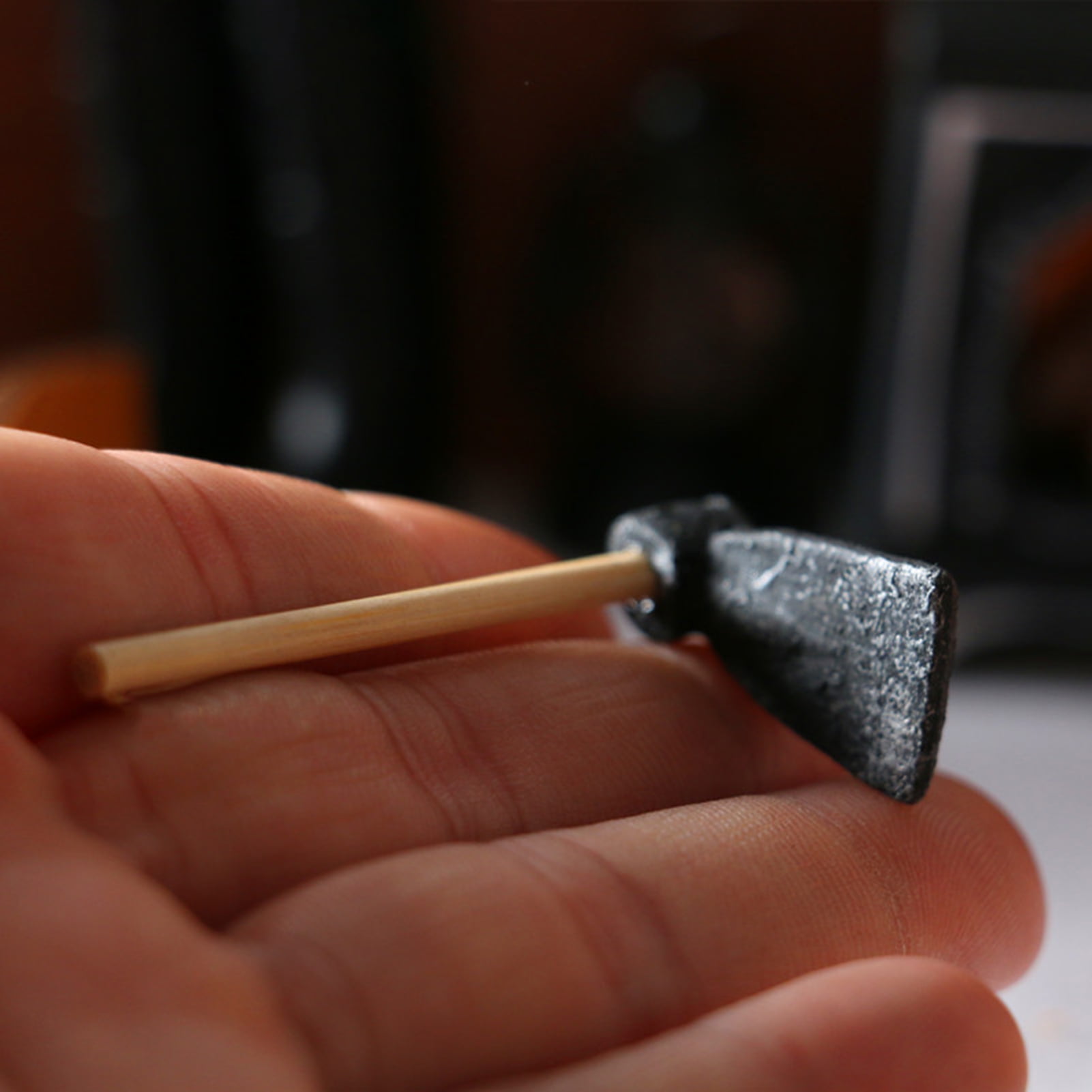 Biplut Mini Hoe Exquisite Lighting Fireplace Wood Miniature Rubber ...