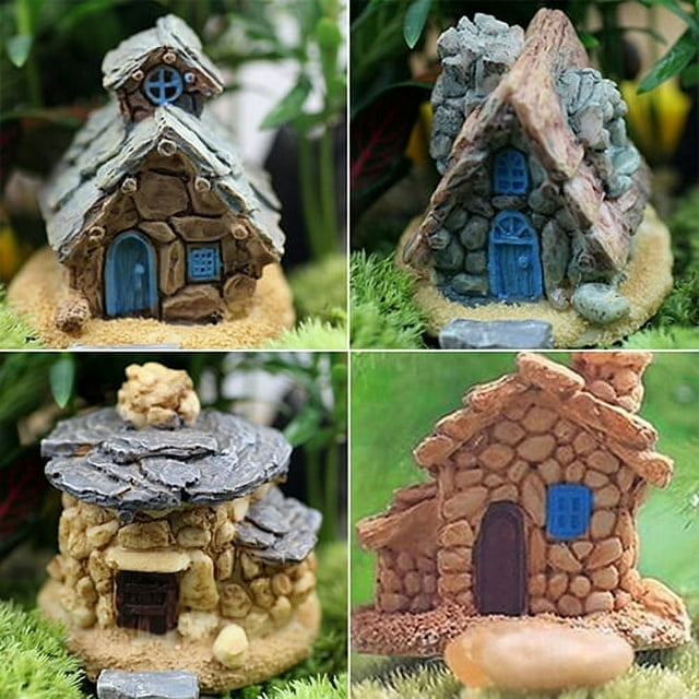 Biplut Mini Stone House Decoration Fairy Garden Miniature Craft Micro ...