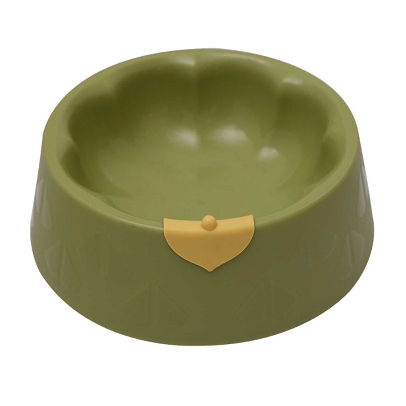 Biplut Pet Bowl Flower Shape Leaf Decor Reinforced Base Anti-overturn ...