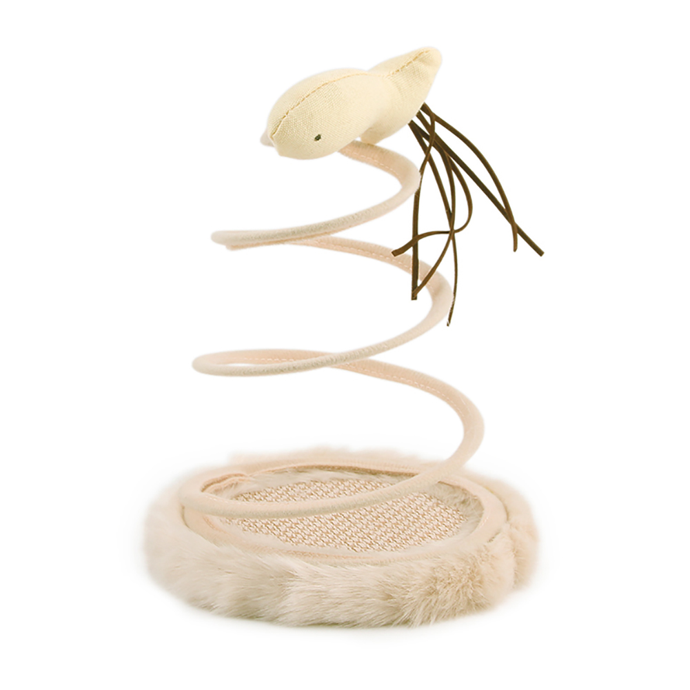 Biplut Plush Spiral Spring Mouse Ball Fish Cat Toy Scratch Board Pet ...