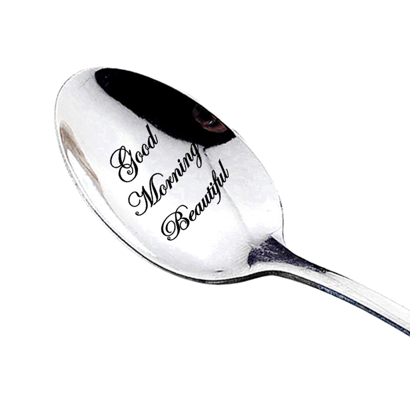 Biplut Soup Spoon Glossy Easy Clean Romantic Lettering Stainless Steel ...