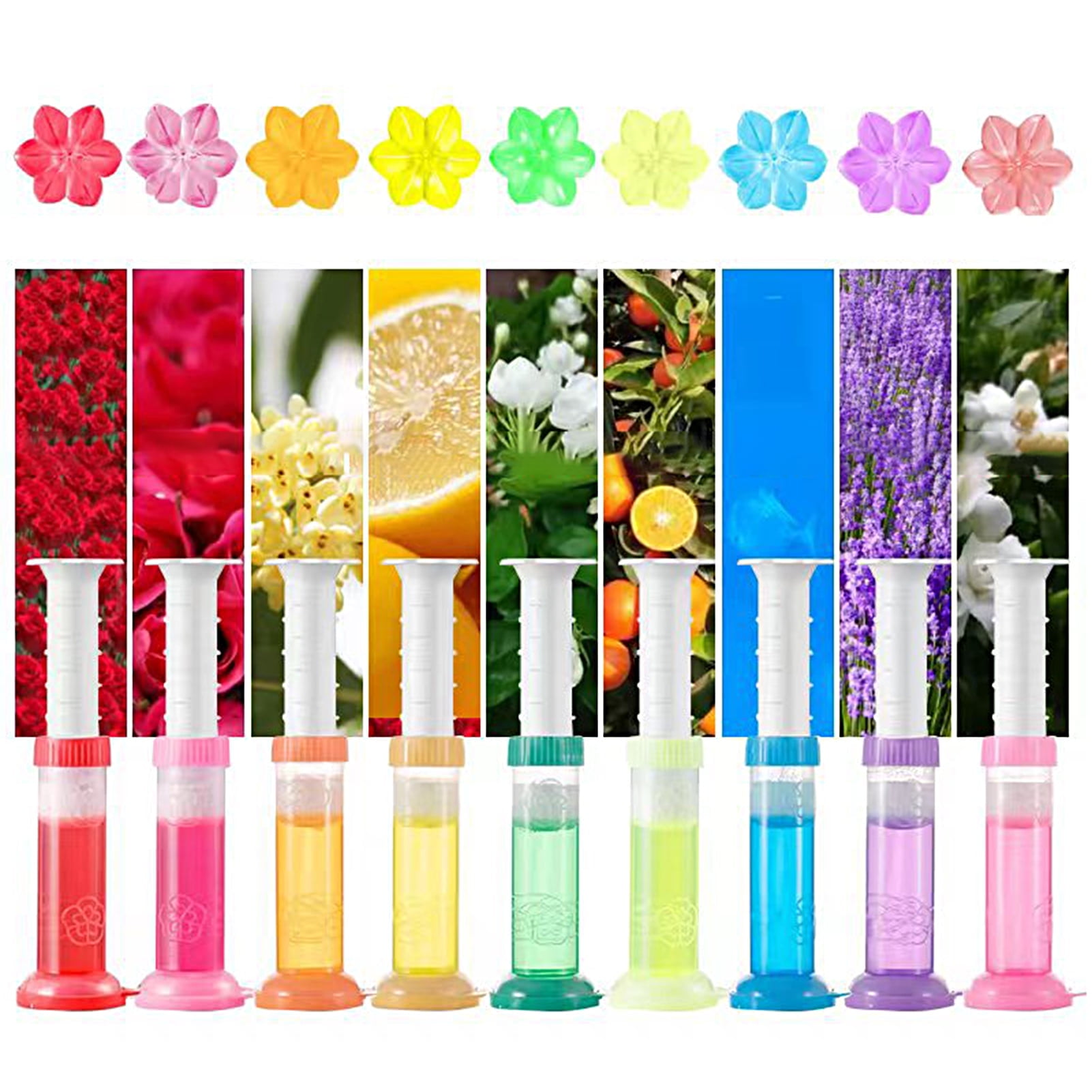 Biplut Toilet Cleaner Gel Small Flower Shape Aromatic Large Capacity ...