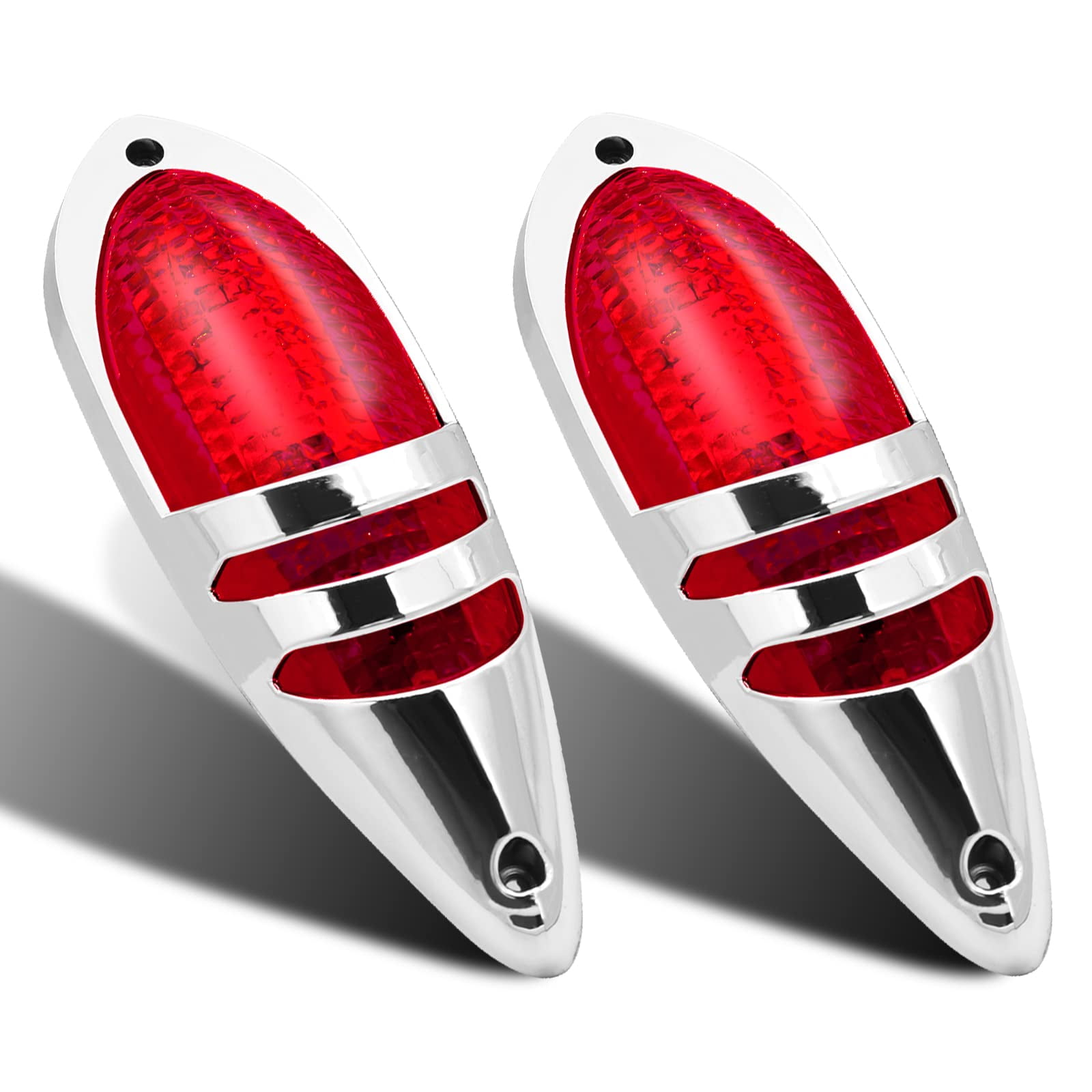 Biqing 2PCS 7.8 Inch Trailer Marker Lights,24V Front Rear LED Side ...