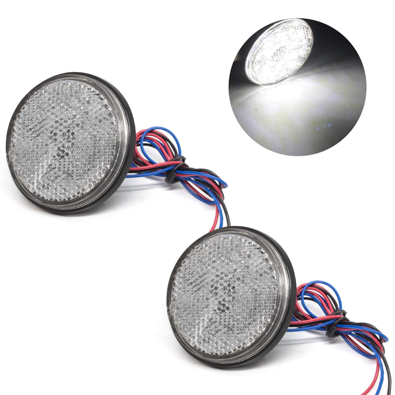 Biqing 2Pcs Motorcycle Rear RRF12 Lights Turn Signal Light,Universal ...