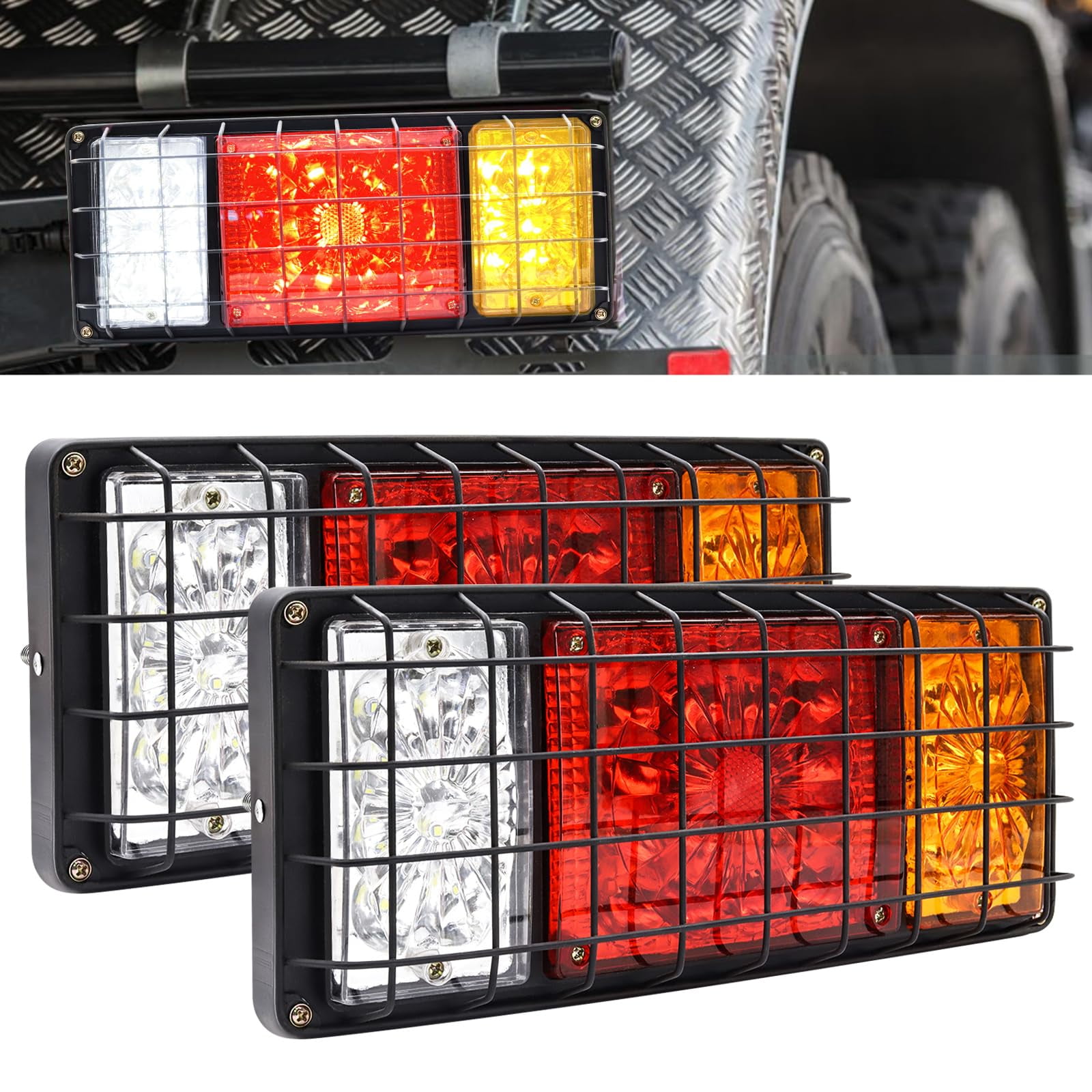 Biqing LED Trailer Tail Lights,32 LED Truck Rear Light Trailer Lights ...