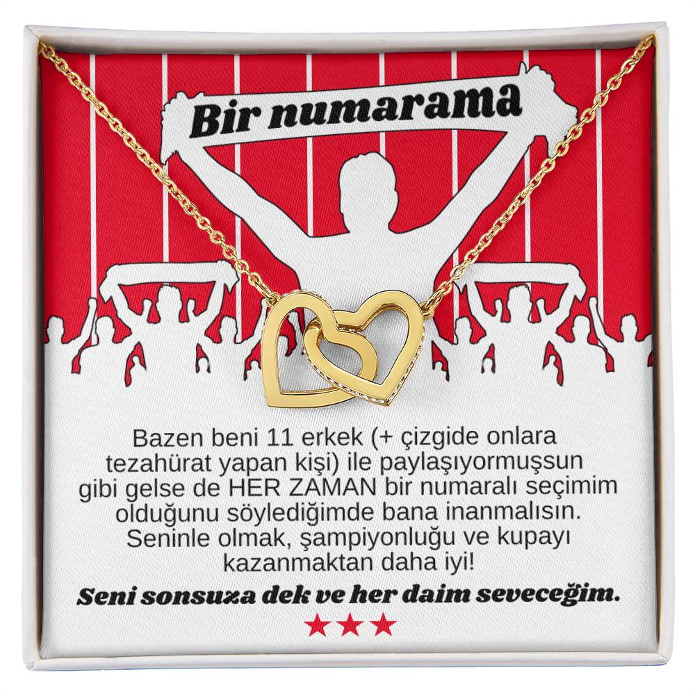 Bir numarama, Interlocking Hearts Necklace, Gift Box Included - Walmart.com