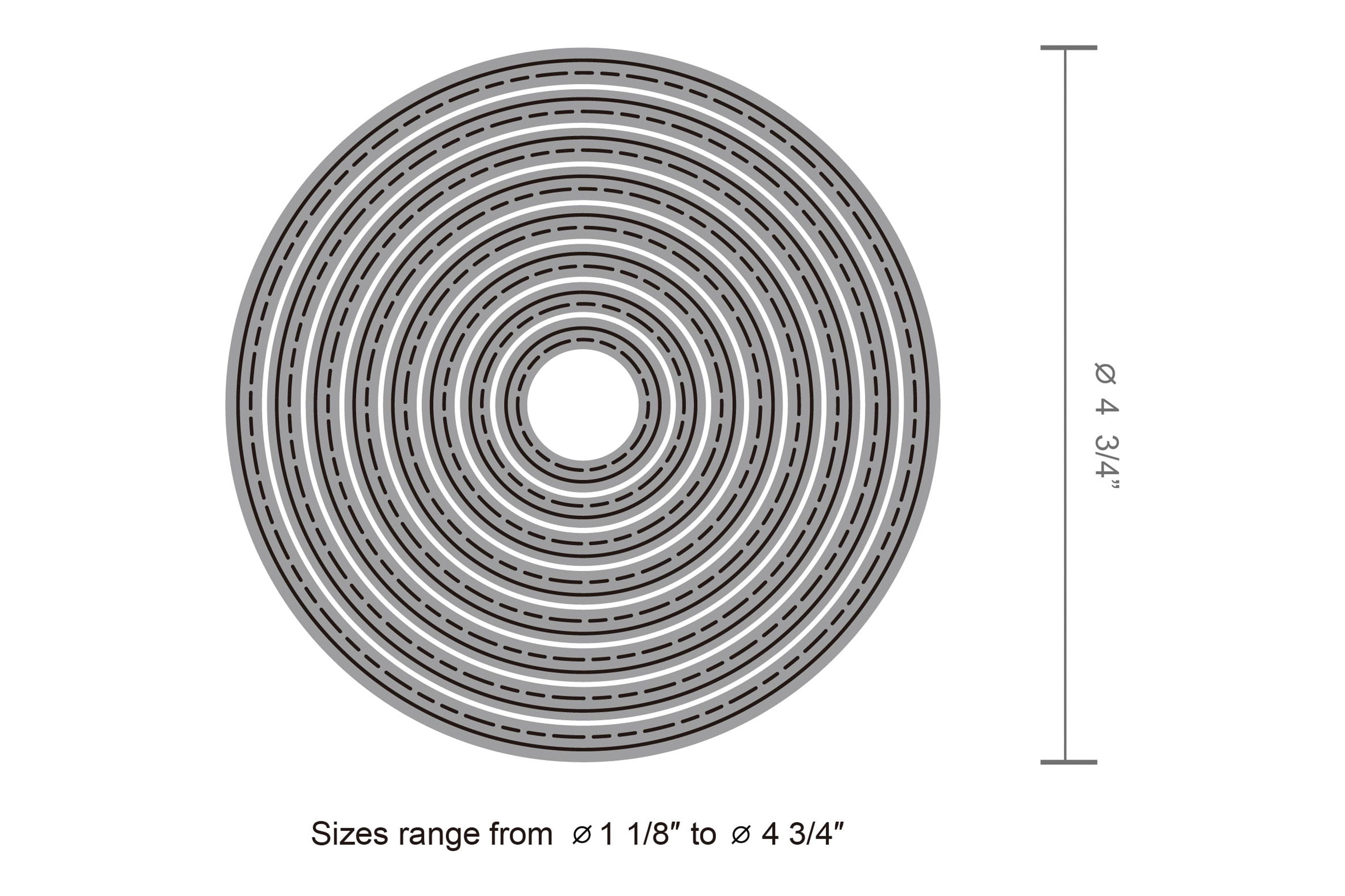 Bira Craft 120*120mm Circle Cutting Dies, Cut Dies Stencil, assorted ...
