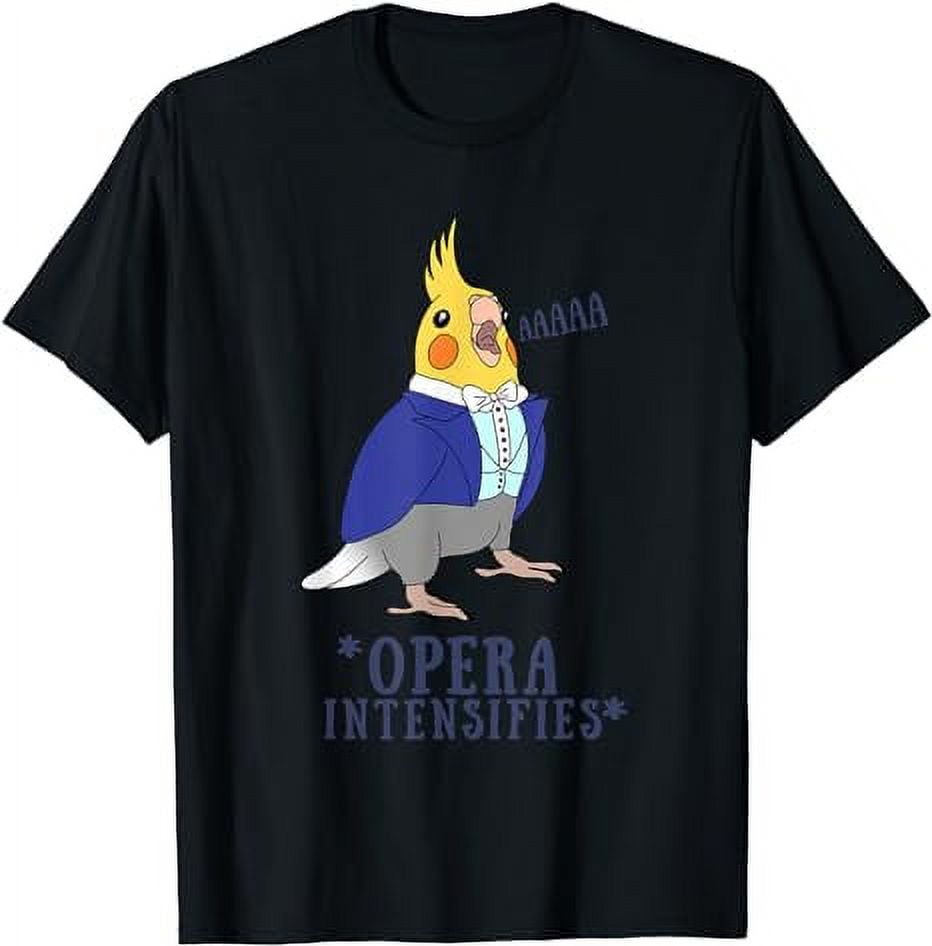Birb memes Parrot Screaming Bird Singing Opera Cockatiel T-Shirt ...
