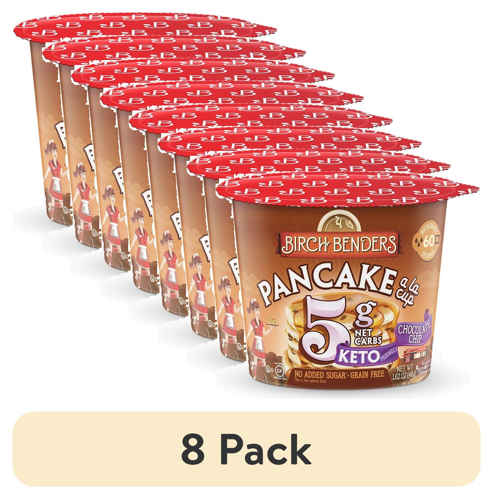 (8 pack) Birch Benders Chocolate Chip Pancake Cup, 1.62 OZ - Walmart.com