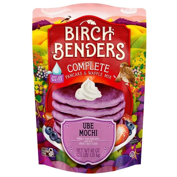 Birch Benders Ube Mochi Pancake & Waffle Mix, 40 Oz - Walmart.com
