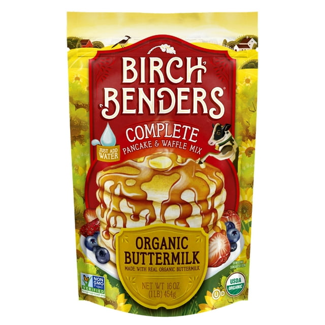 Birch Benders Ready-Made Organic Buttermilk Pancake & Waffle Mix, 16oz ...