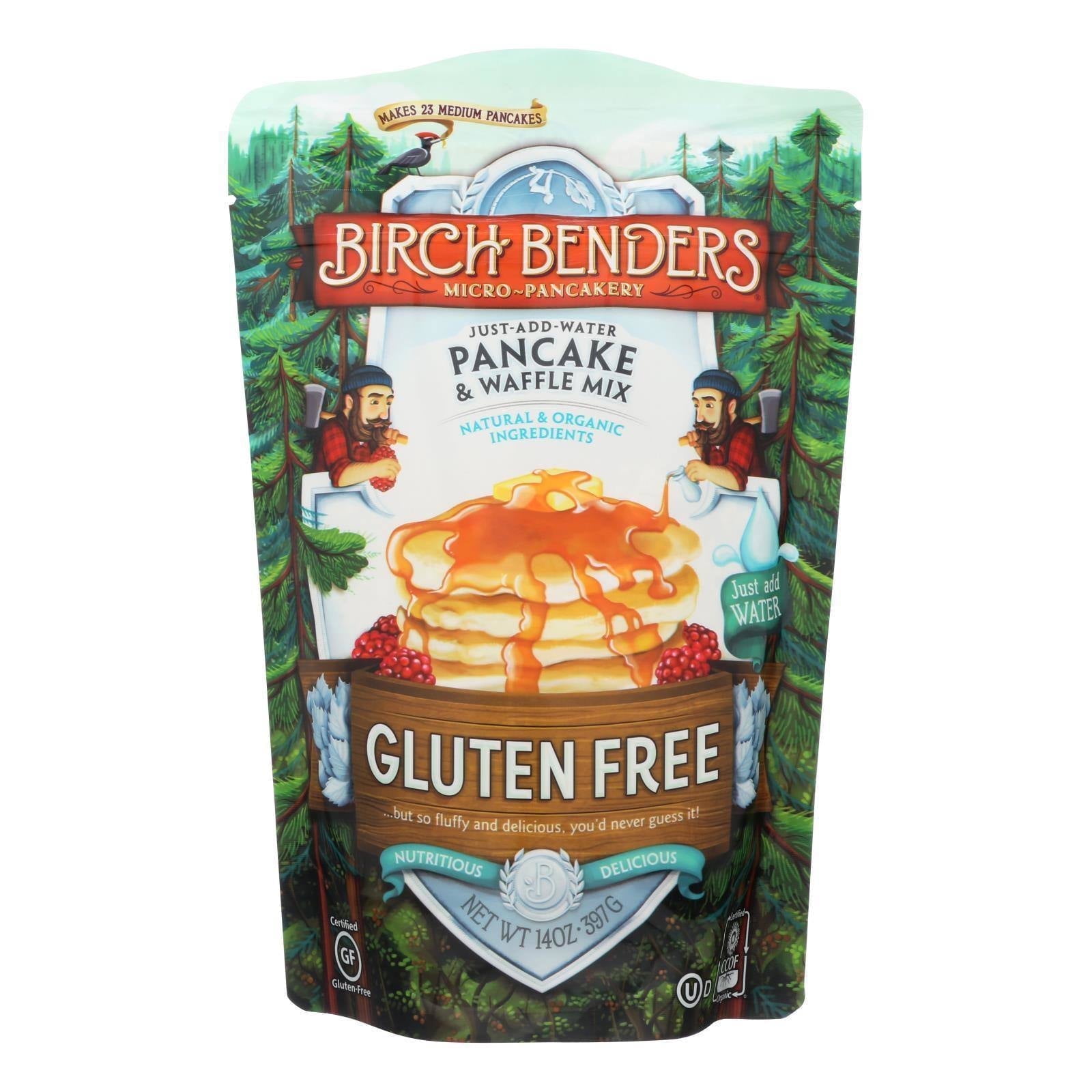 Birch Benders Pancake and Waffle Mix - Gluten Free - Case of 6 - 14 oz ...