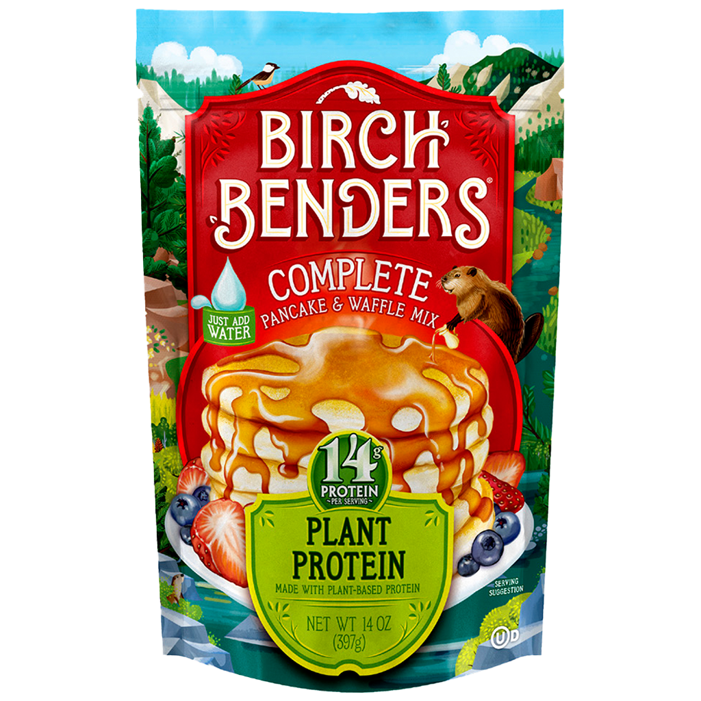 Birch Benders Vegan Whole Grain Pancake & Waffle Mix, Plant-Based ...