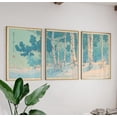 Birch Forest Triptych Snowy Landscape Blue Winter Wall Art Set 3 ...