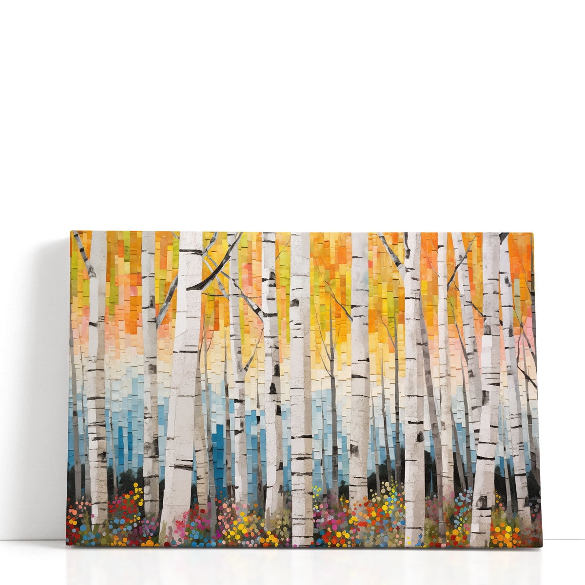 Birch Groove & Bloom - Semi Gloss Paper Print Wall Art | 48" W x 32" H ...