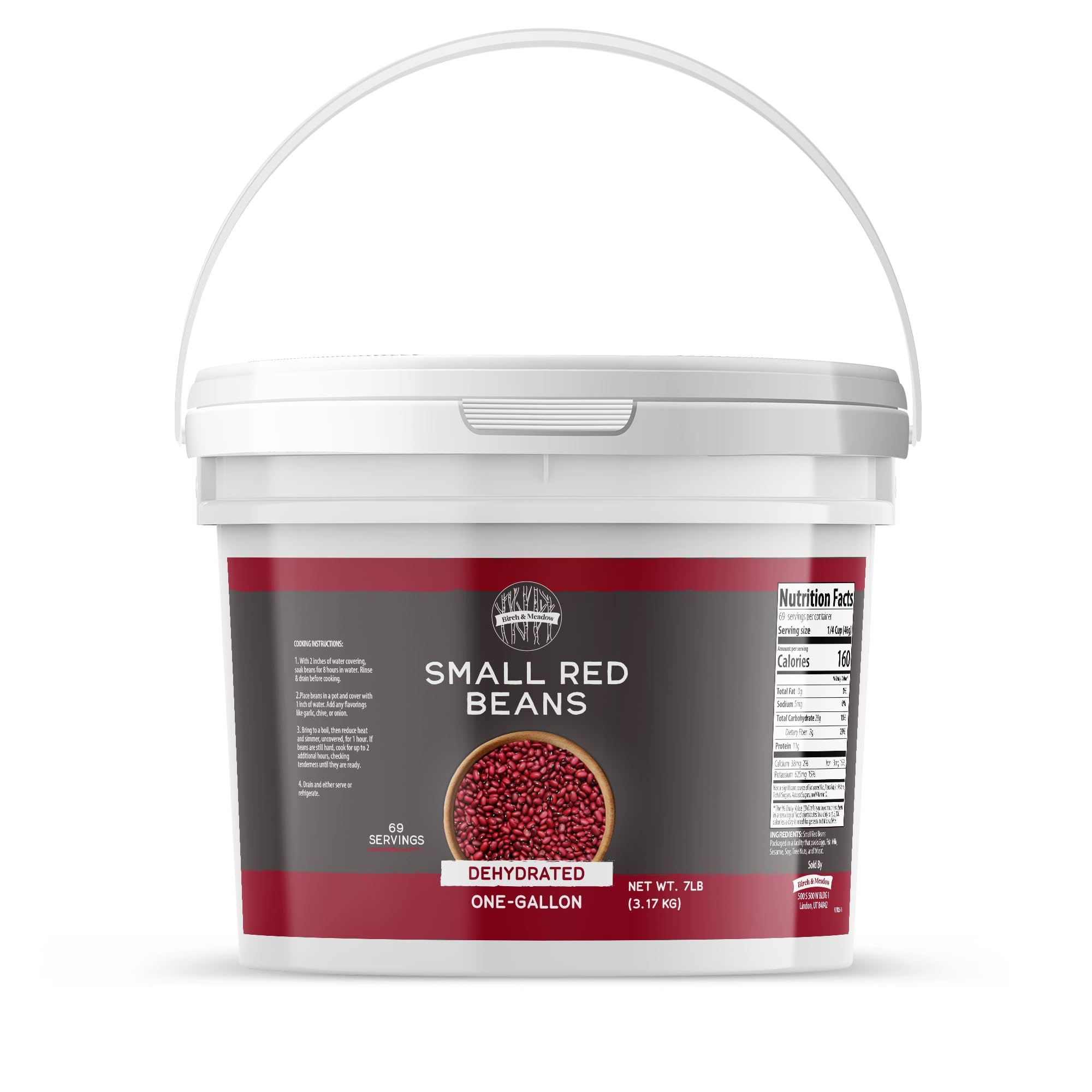 Birch & Meadow 1 Gallon of Small Red Beans, Nutrient Rich, Non-GMO ...