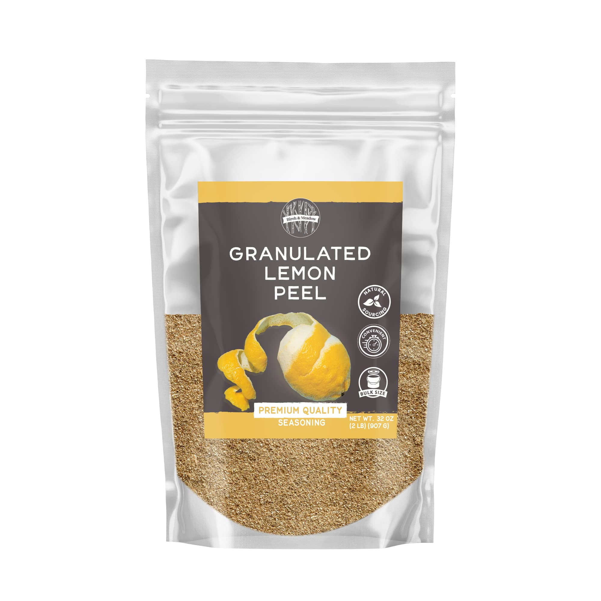 Birch & Meadow 2lb Granulated HYZ01 Lemon Peel, Seasoning, Teas, Dry ...