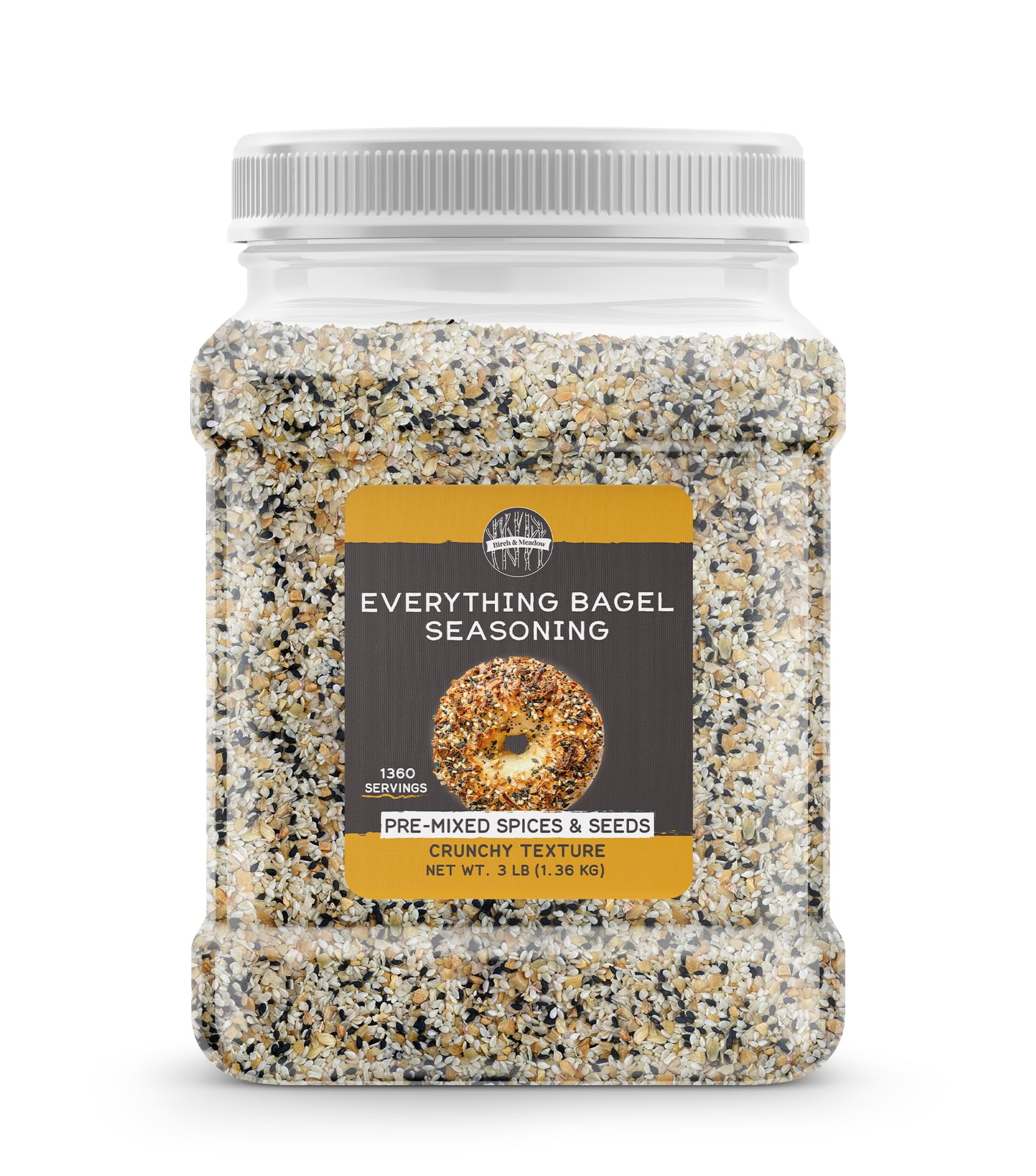 Birch & Meadow 3 lb of Everything Bagel Seasoning, Pre-Mixed Spices ...