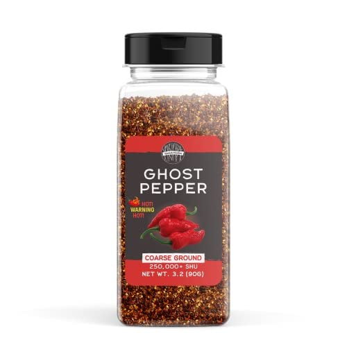 Birch & Meadow, Ghost Pepper Flakes, 250,000+ SHU, Extremely Hot Bhut Jolokia Chile Peppers 3.2 ...
