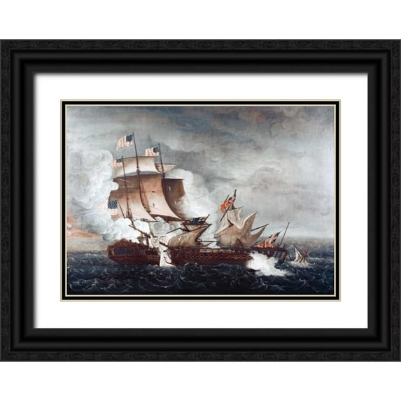 Birch, Thomas 32x24 Black Ornate Wood Framed with Double Matting Museum ...