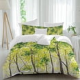 Birch Tree 4 Piece Duvet Cover Set California King Size Spring Summer ...