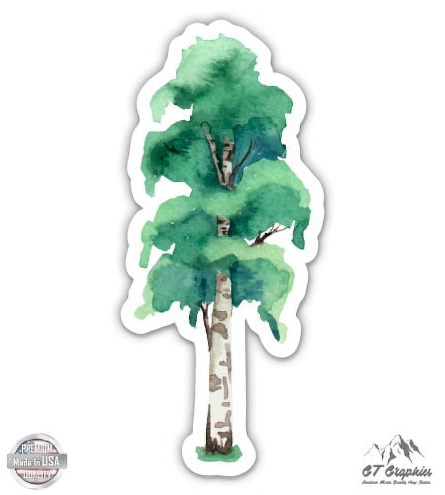 Birch Tree Beautiful - 3" Vinyl Sticker - For Car Laptop I-Pad Phone ...