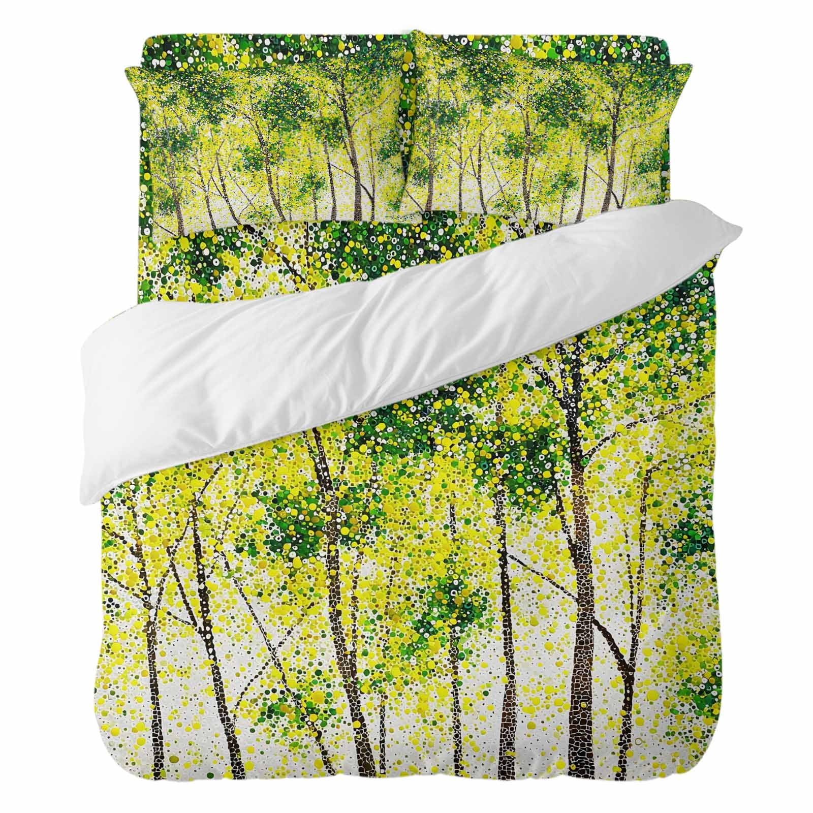 Birch Tree Bedding Duvet Cover Set Full Size 4 Pieces, Spring Summer ...