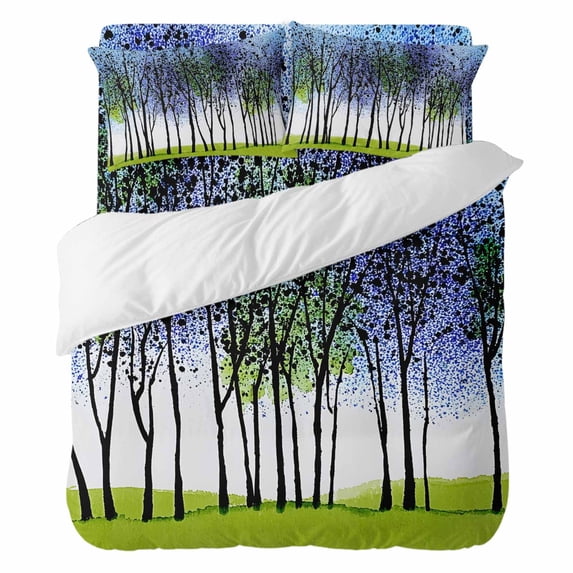Birch Tree Bedding Duvet Cover Set Full Size 4 Pieces, Spring Summer ...