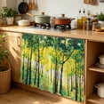 Birch Tree Cabinet Curtains for Kitchen 35"W x 35"L, Spring Summer Art ...