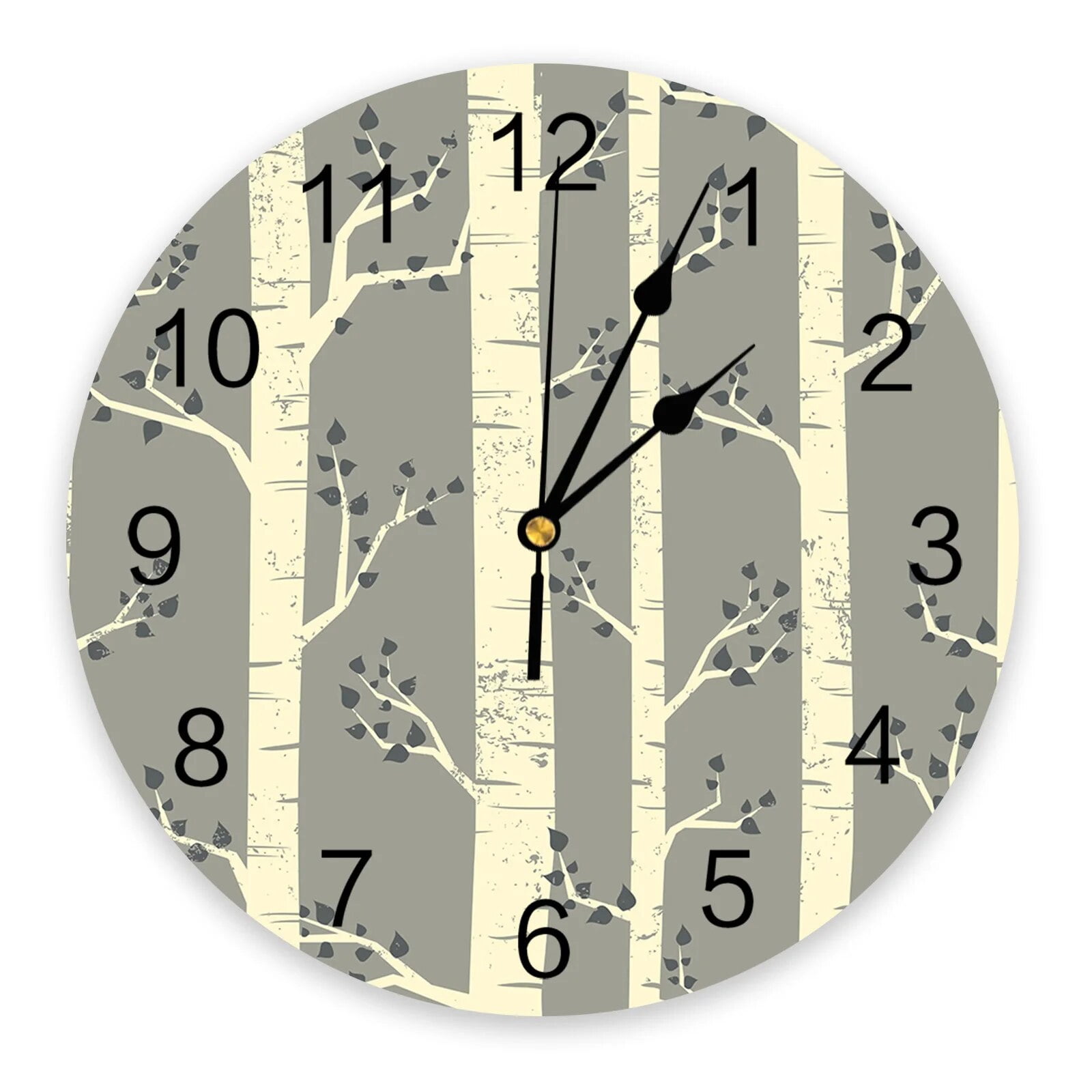 Birch Tree Clocks Wall Home Decor Modern Kitchen Room Bedroom Living ...