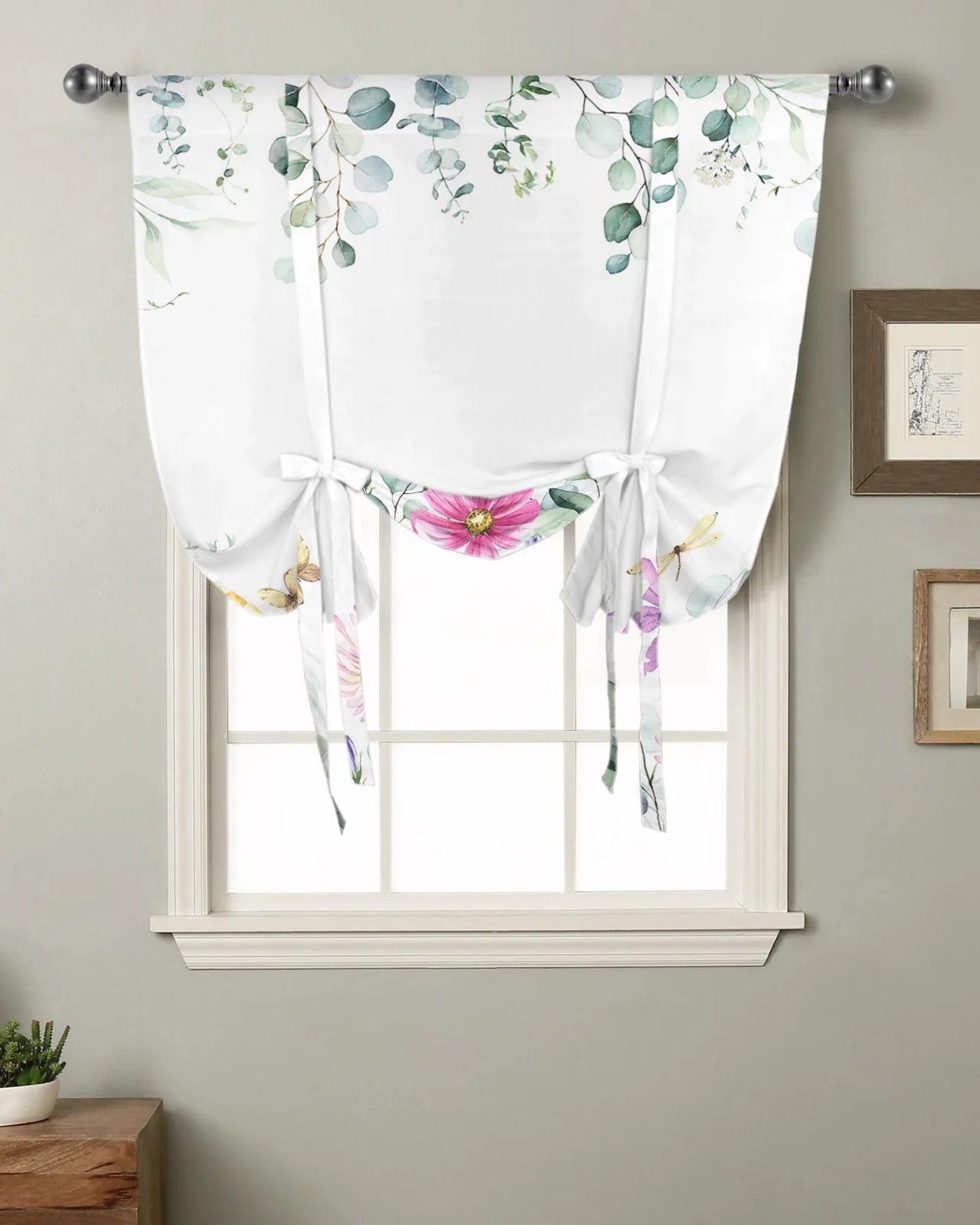 Birch Tree Curtains Fresh Green Leaves Summer Forest Rural Landscape ...