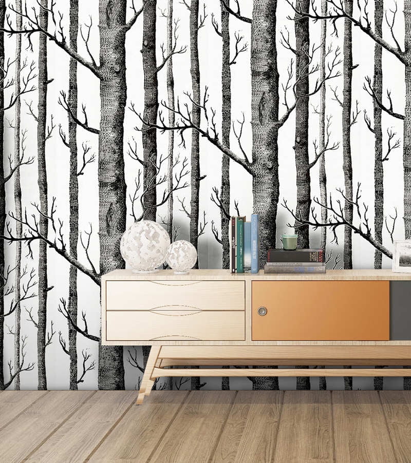 Birch Tree Peel and Stick Wallpaper Contact Paper 17.7"x 19.7ft ...