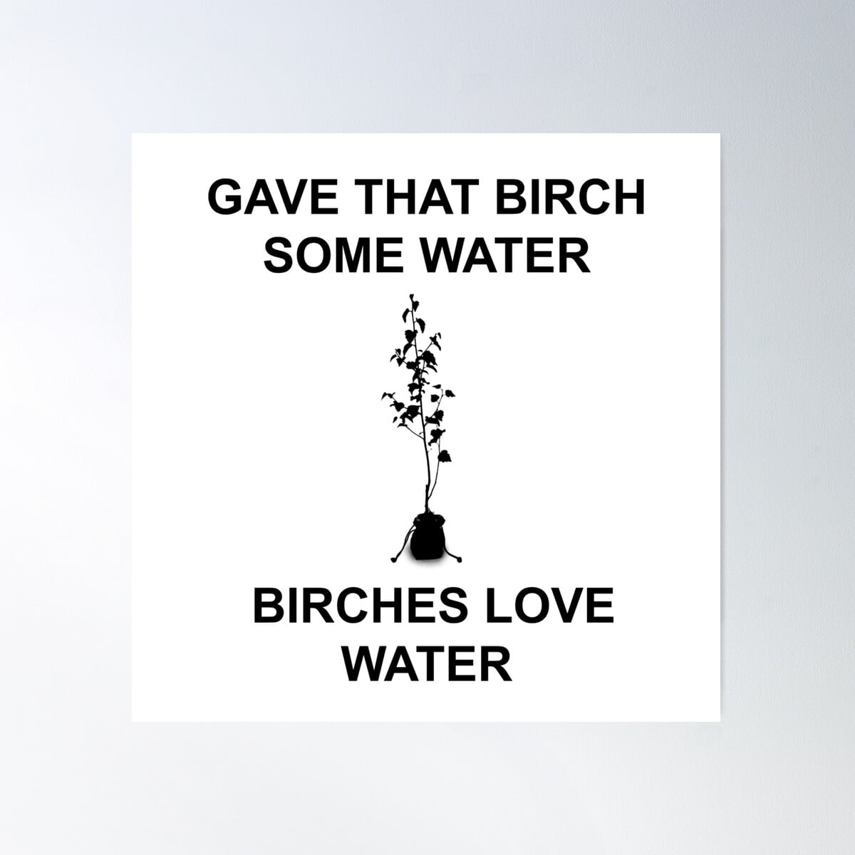 Birch Tree Planter Poster Wall Art, Modern Wall Decor For Living Room ...