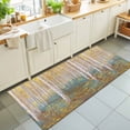Birch Tree Retro Oil Painting Art Rectangle Rug 2'x6' Forest Yellow ...